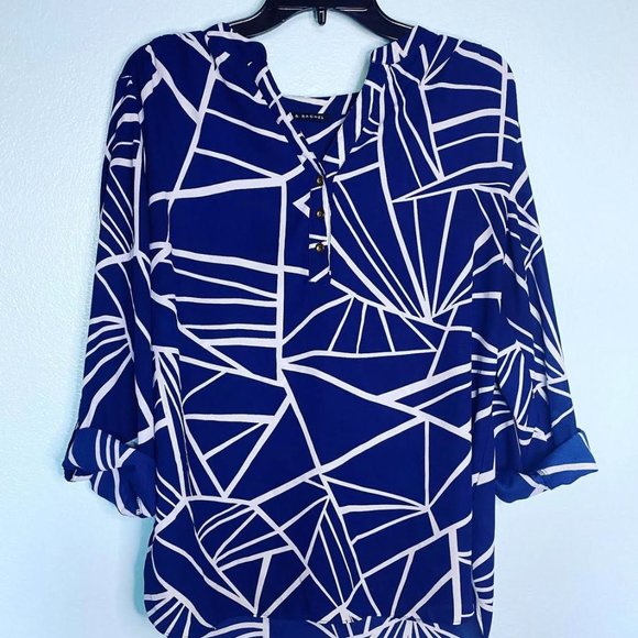 Zac & Rachel | Tops | Zac Rachel Blue Blouse | Poshmark